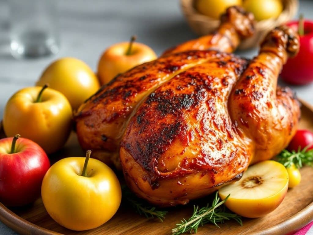 Chapon rôti festif: découvrez la recette aux deux pommes! - ZunZún Blog